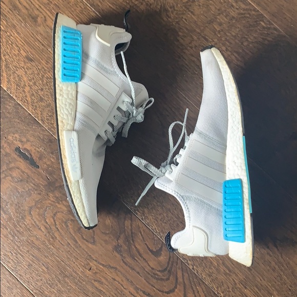 adidas | Shoes | Adidas Nmd Light Grey And Baby Blue Mens Sz 25 | Poshmark